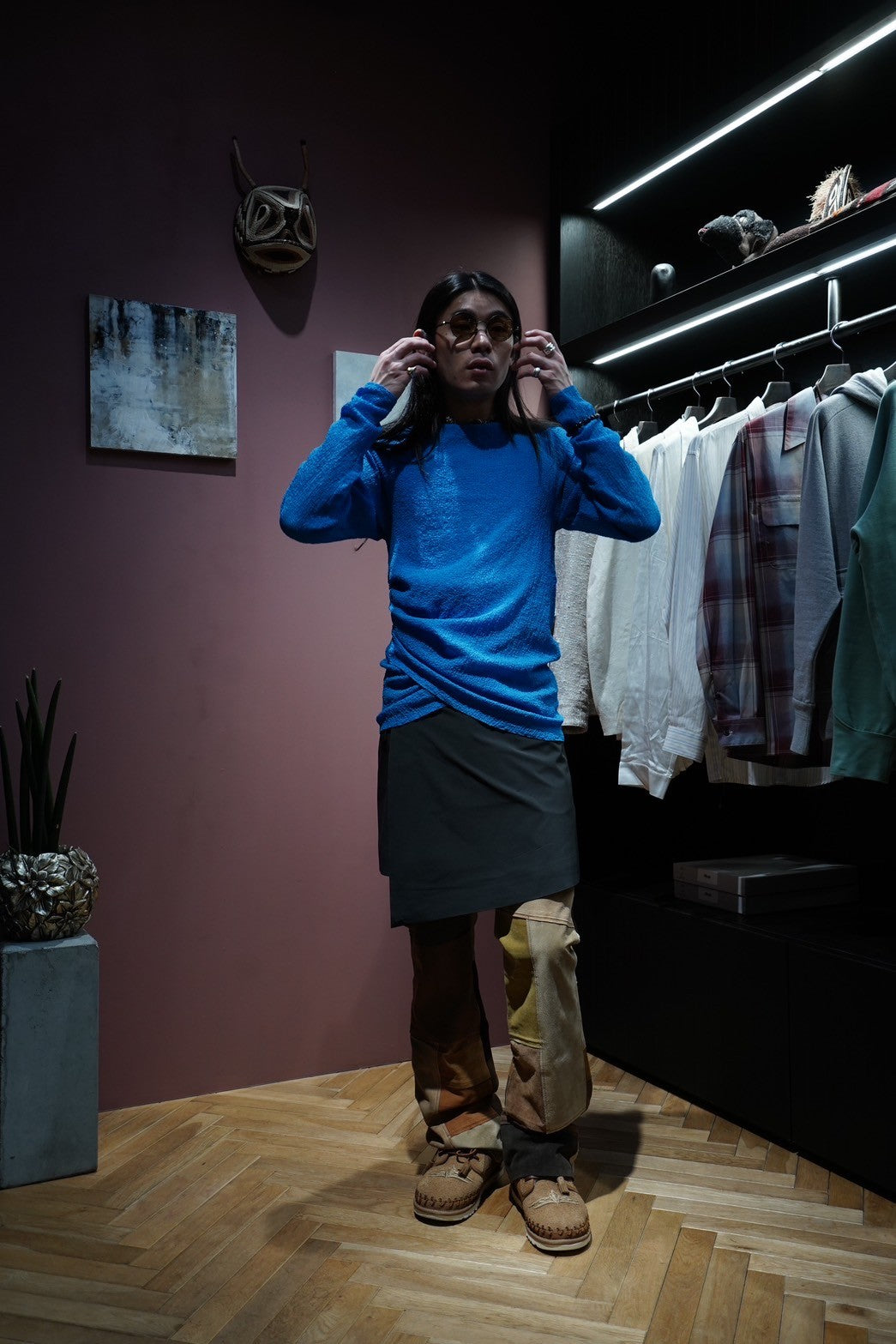 Omar Afridi(オマールアフリディ)25SSのWRAPPED SKIRT(CHARCOAL Omar Afridi(オマールアフリディ)25SSのWRAPPED SKIRT(CHARCOAL