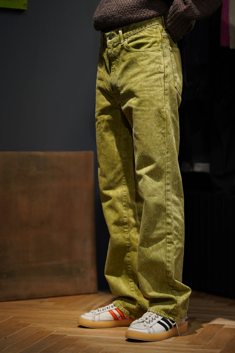 Allege.(アレッジ)のProduct dye Semi Flare Denim(GREEN)(デニムパンツ)の通販 ...
