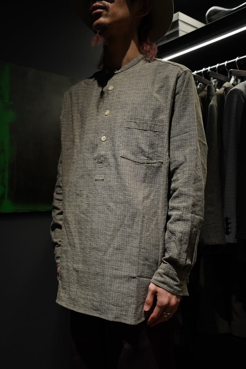 TAIGA TAKAHASHA BAND COLLOR SHIRT P/O (Ivory Jacquard) (Shirt) mail ...